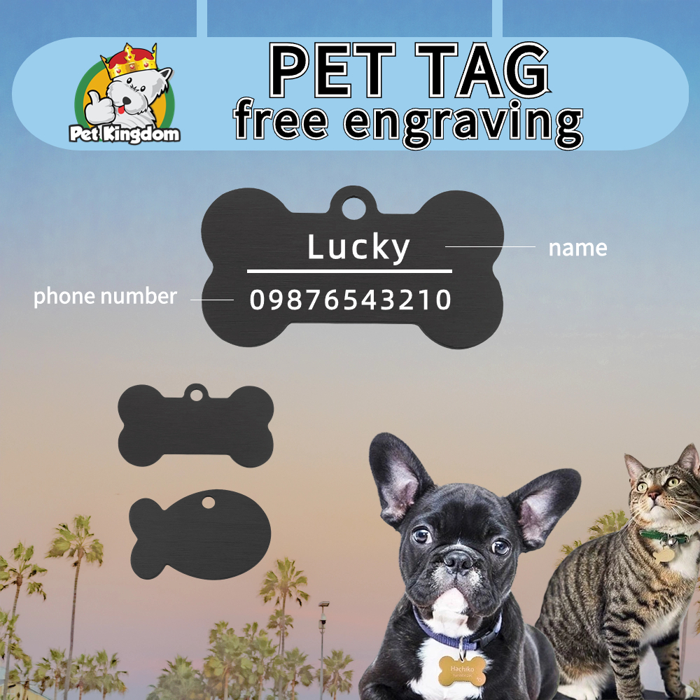 Custom pet Tag Personalized Bone Pet ID Dog Tag Pet Nameplate Pendant ...