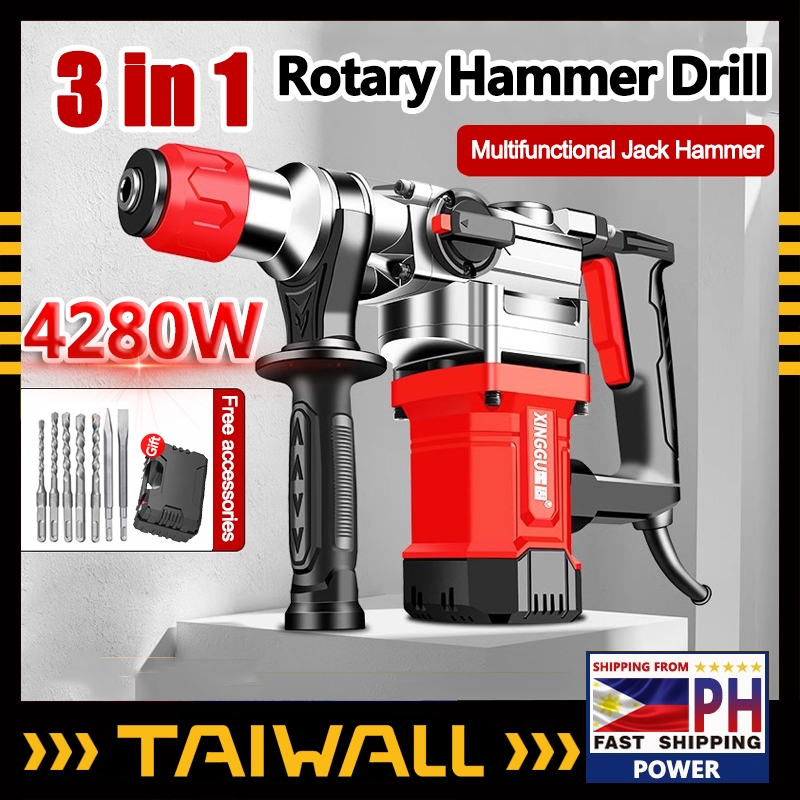Electric Hammer Drill,Rock Drill Gun,Blasting Jack Hammer 2200W Electric Hammer,Electric Pick ...