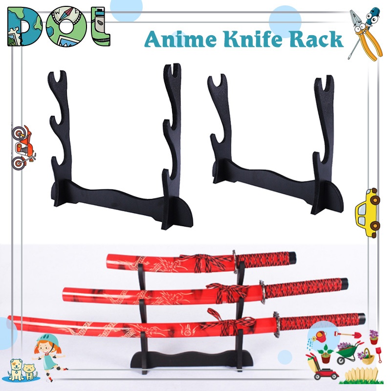 3 Tier Anime Knife Rack Katana Stand Game Weapon Display Rack Plastic ...
