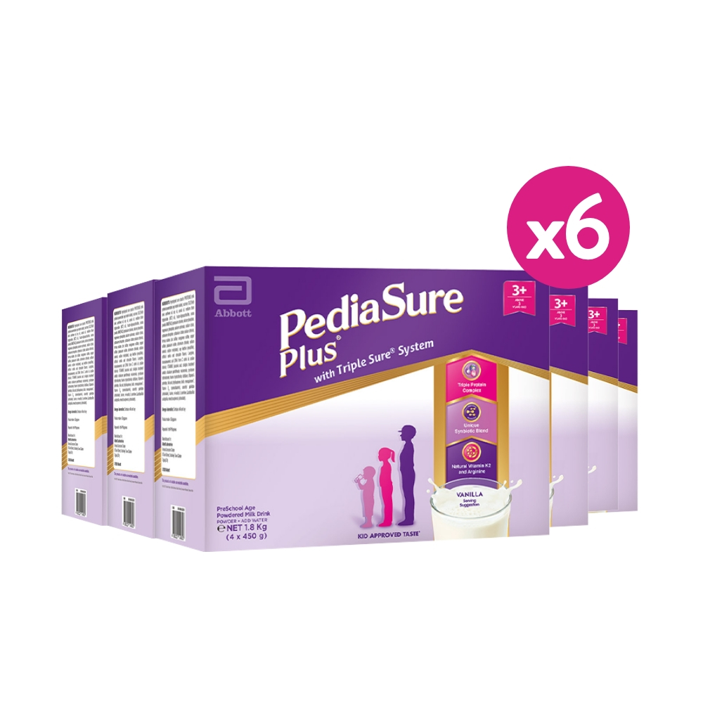 PediaSure Plus Vanilla for Kids Above 3 Years Old 1.8kg (Bundle of 6 ...