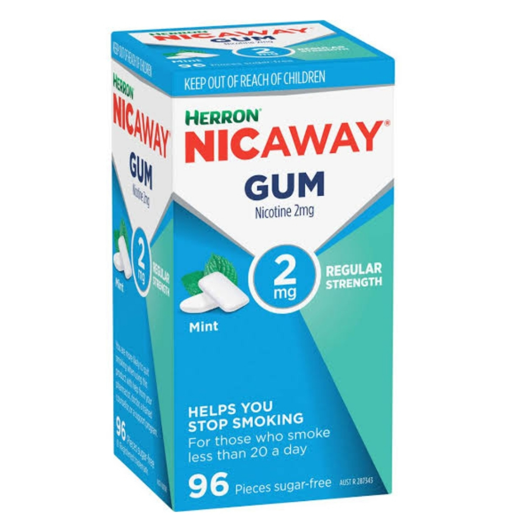 Nicaway Nicotine Gum mint 2 mg 96 pcs | Shopee Philippines