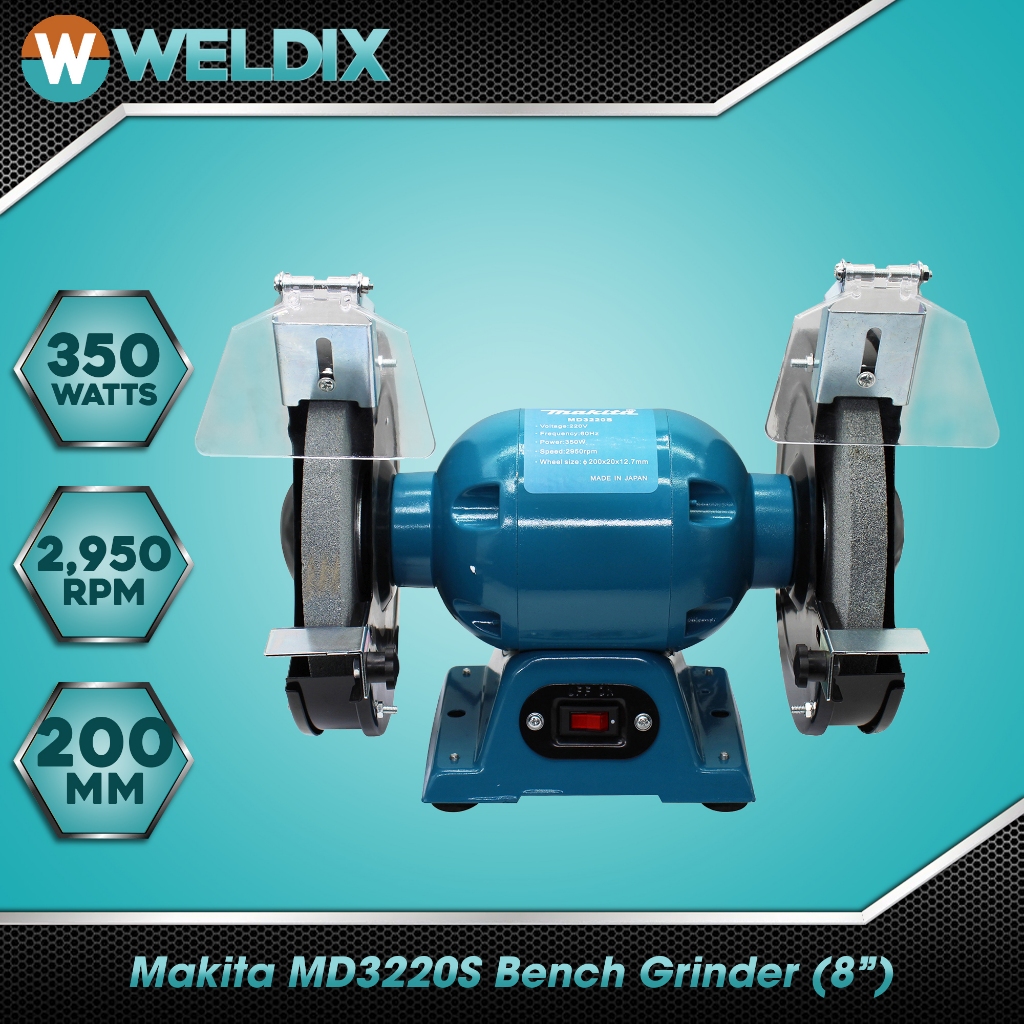 Makita Industrial Bench Grinder 5'' / 6'' / 8'' (120 / 150 / 180 Watts ...