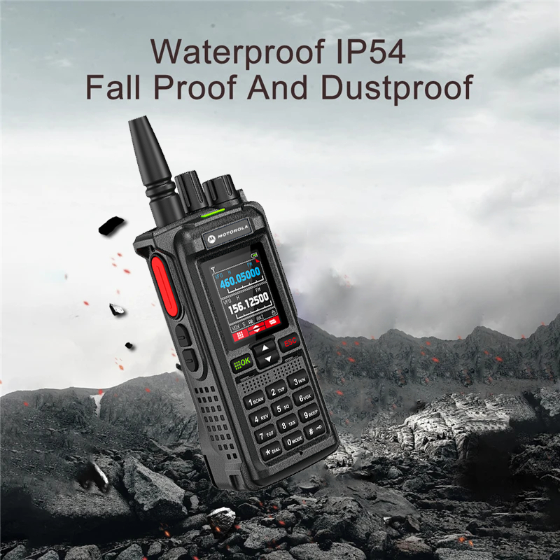 Motorola GT-12 Professional Walkie Talkie High Power 20W 6800mAh Dual ...