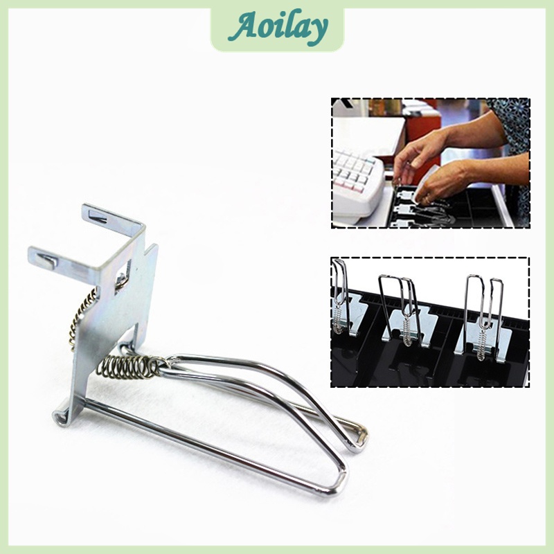 Metal Bill Clips for Supermarket Store Cash Register Drawer Box Bill ...