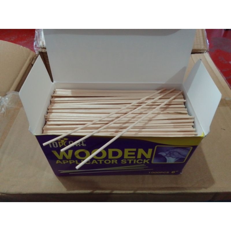WOODEN APPLICATOR STICK 6"(1000 pcs) | Shopee Philippines
