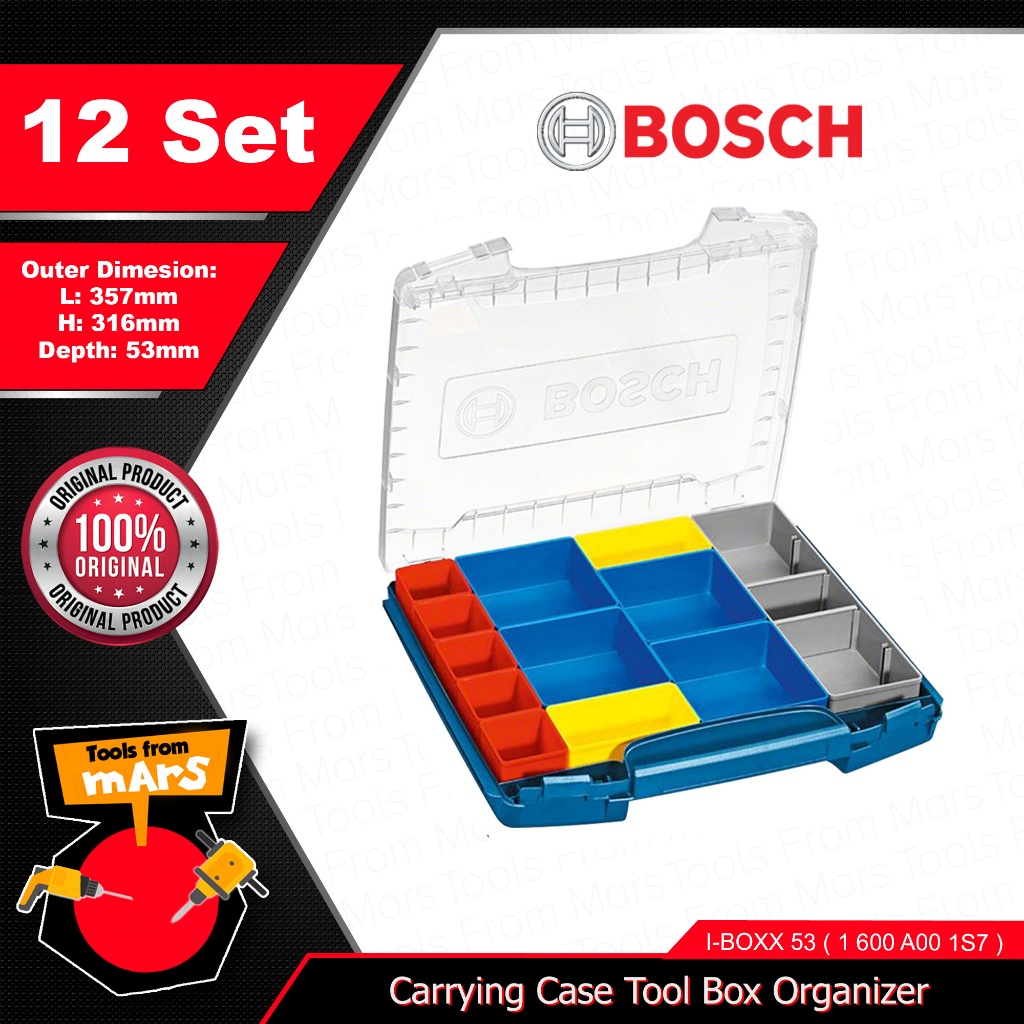 Bosch Carrying Case Tool Box Organizer Storage Toolbox I-BOXX 53 Set 12 ...