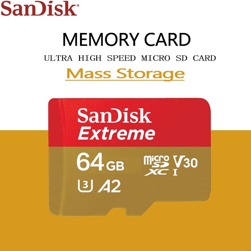 SanDisk Extreme Series 64GB Micro SDXC A2 UHS-I Class 10 U3 V30 up to 190MB/s SDSQXAV-256G-GN6MN ...