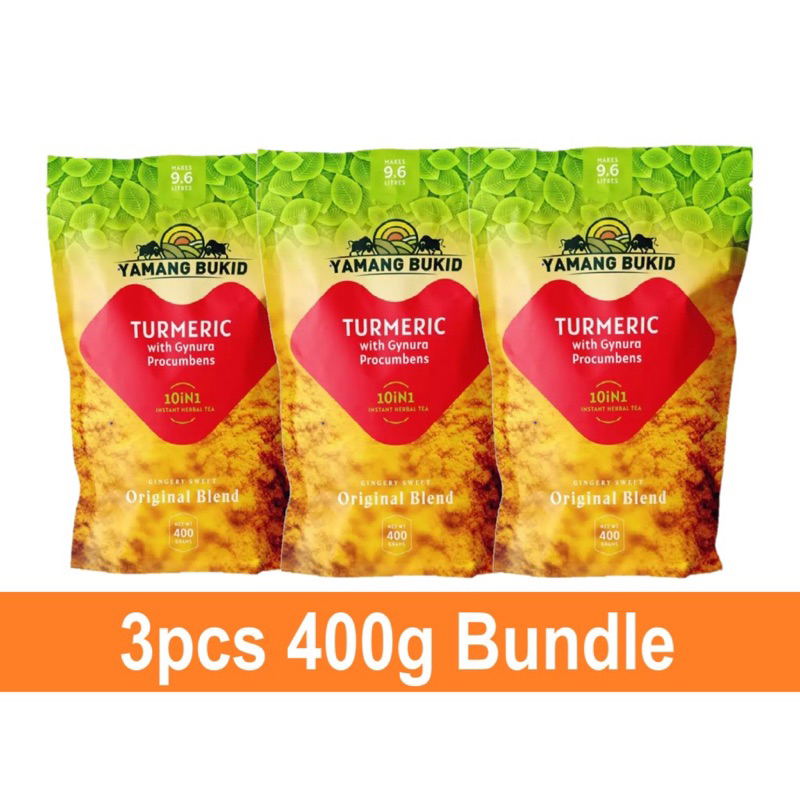 3 PCS Yamang Bukid Turmeric with Gynura Procumbens 10in1 Instant Herbal ...