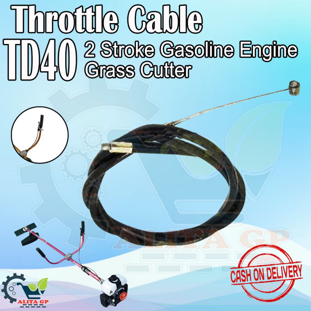 Throttle Cable TD40 2 Stroke Gasoline Engine Grass Cutter Brush Cutter ...