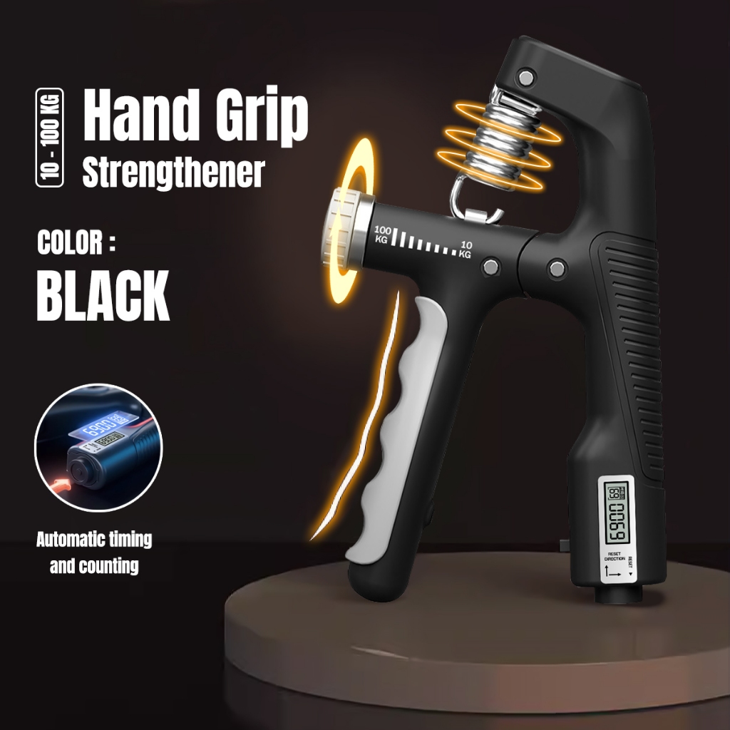 5-60Kg Hand Gripper R-Shape Adjustable Countable hand Grip Strength ...