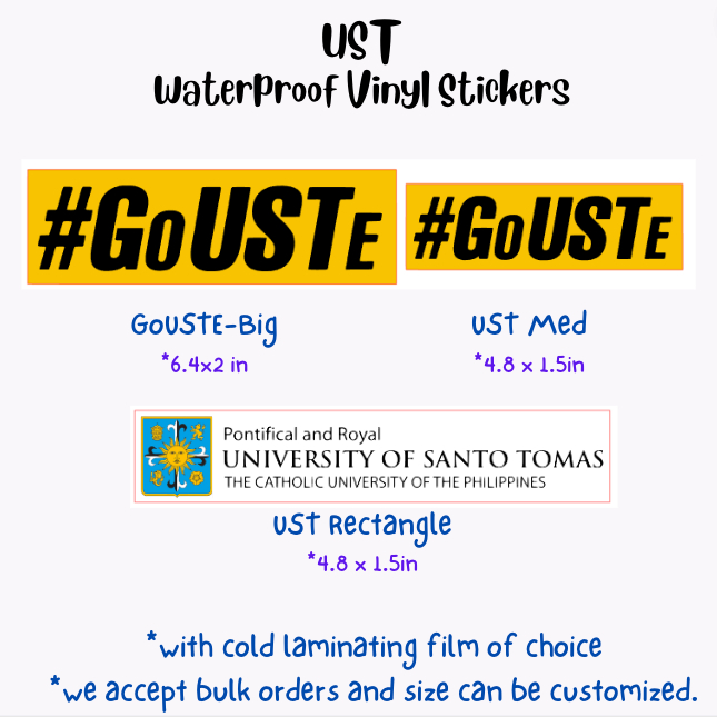 UST Vinyl Stickers Waterproof UAAP | Shopee Philippines