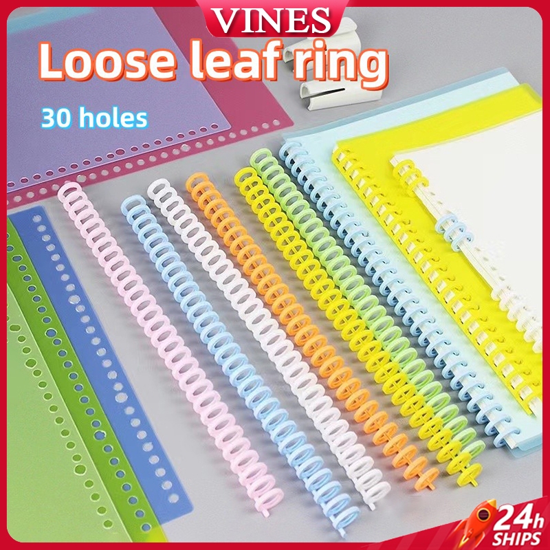 30 Hole Loose Leaf Binders Ring Spring Spiral Rings for A4 A5 B5 Free ...