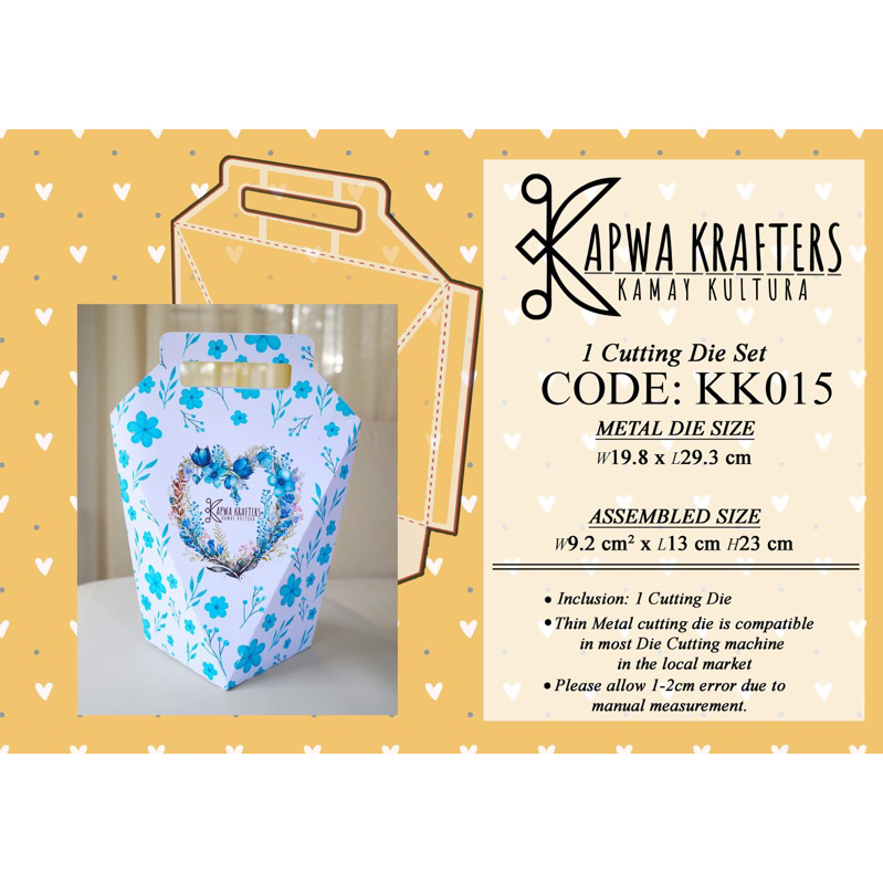 KK015 Lootbag Metal Die Cutter Favor Box Cutting Dies Box Cutter Paper ...