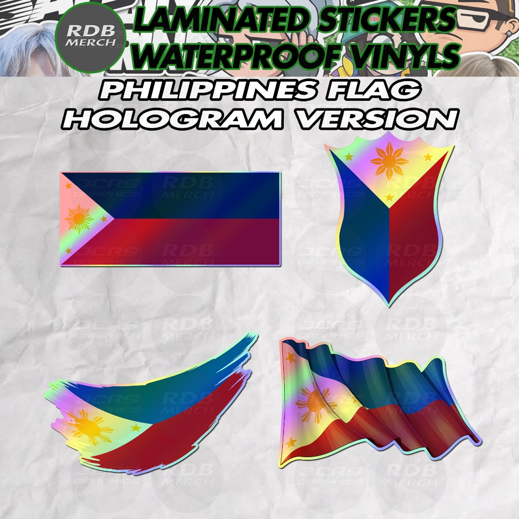 Laminated Car Stickers and Decals Philippine Flag Waterproof ...
