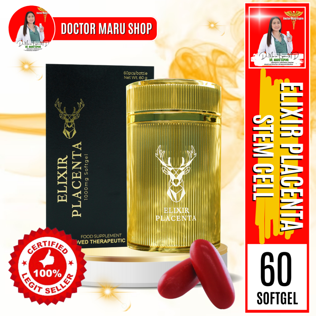 Original - GFOXX ELIXIR PLACENTA - STEM CELL THERAPHY - 60 Softgel and 1000mg | Shopee Philippines