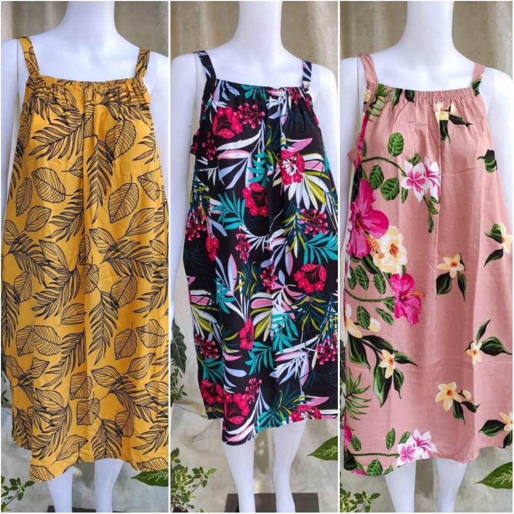 CHALIS DUSTER PAMBAHAY WITH POCKET LONG / COTTON CHALLIS DRESS | Shopee ...