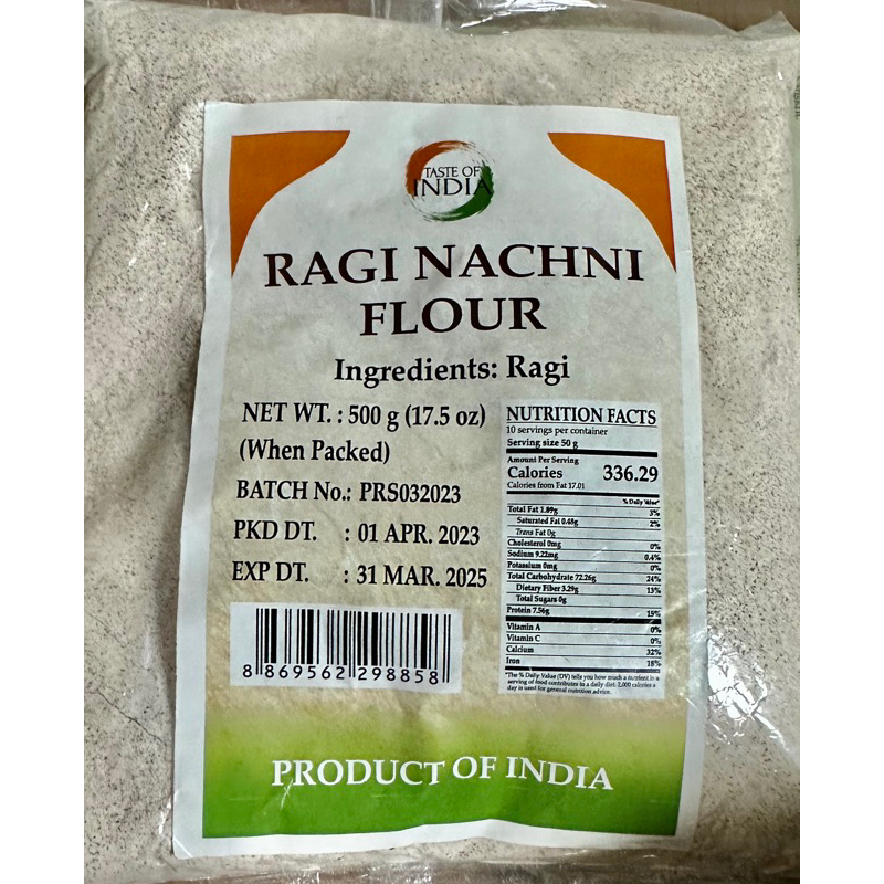 Taste of India Ragi Nachni Flour - Single Millet Flour - Diabetic ...