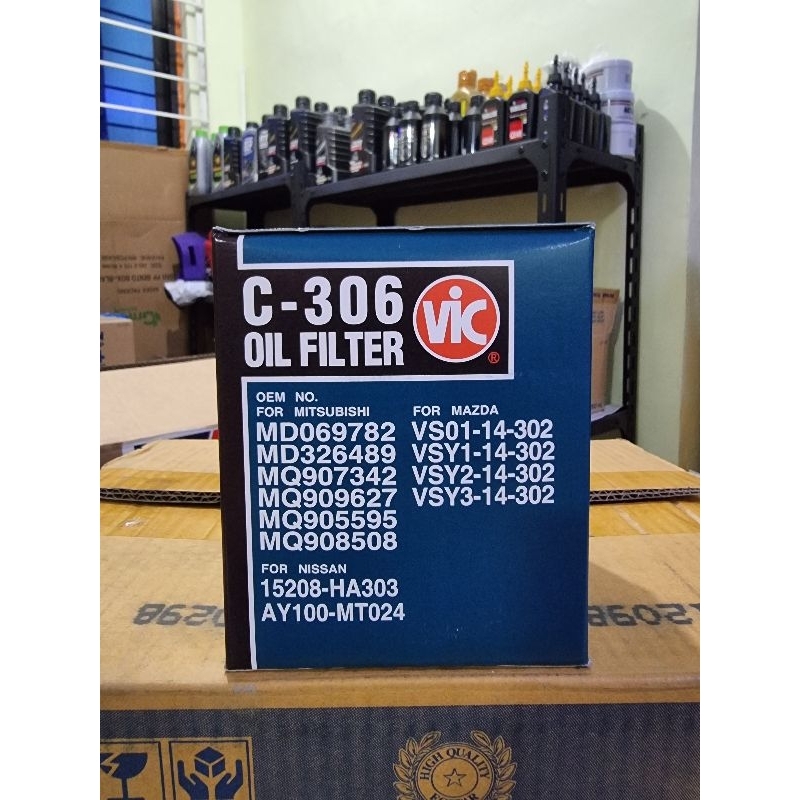 Vic Oil Filter C-306 ORIGINAL ( L300 | Pajero | Montero | Adventure | Starex | 4D56 engine ...