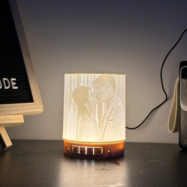 PhotoBeat Personalize Bluetooth Speaker Lamp: Your Melody, Your Moments ...