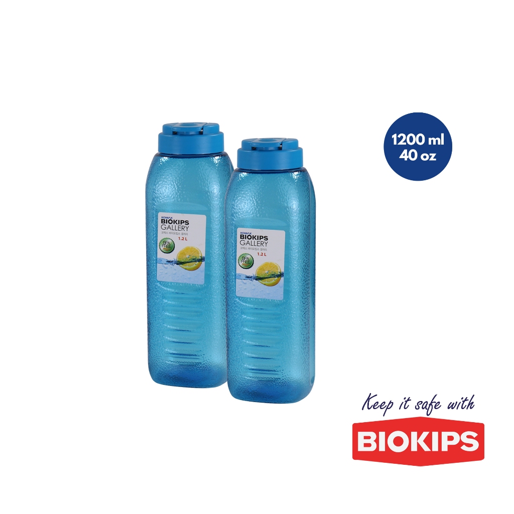 Biokips Gallery Drinking Bottle Gift Set 1200ml Wide Mouth w/ Flip-Top ...