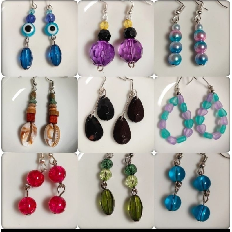 Handmade Jewelry Bead Earrings Dangling Colorful accesories Gift ideas ...