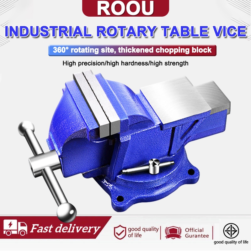 Heavy Duty Bench Vise 360° Swivel Base High Quality Cast Iron Bench ...