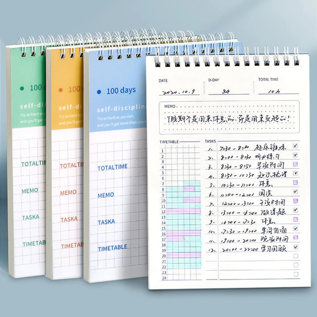 A5 Vertical Study Planner Timetable Spiral Notebook | Shopee Philippines