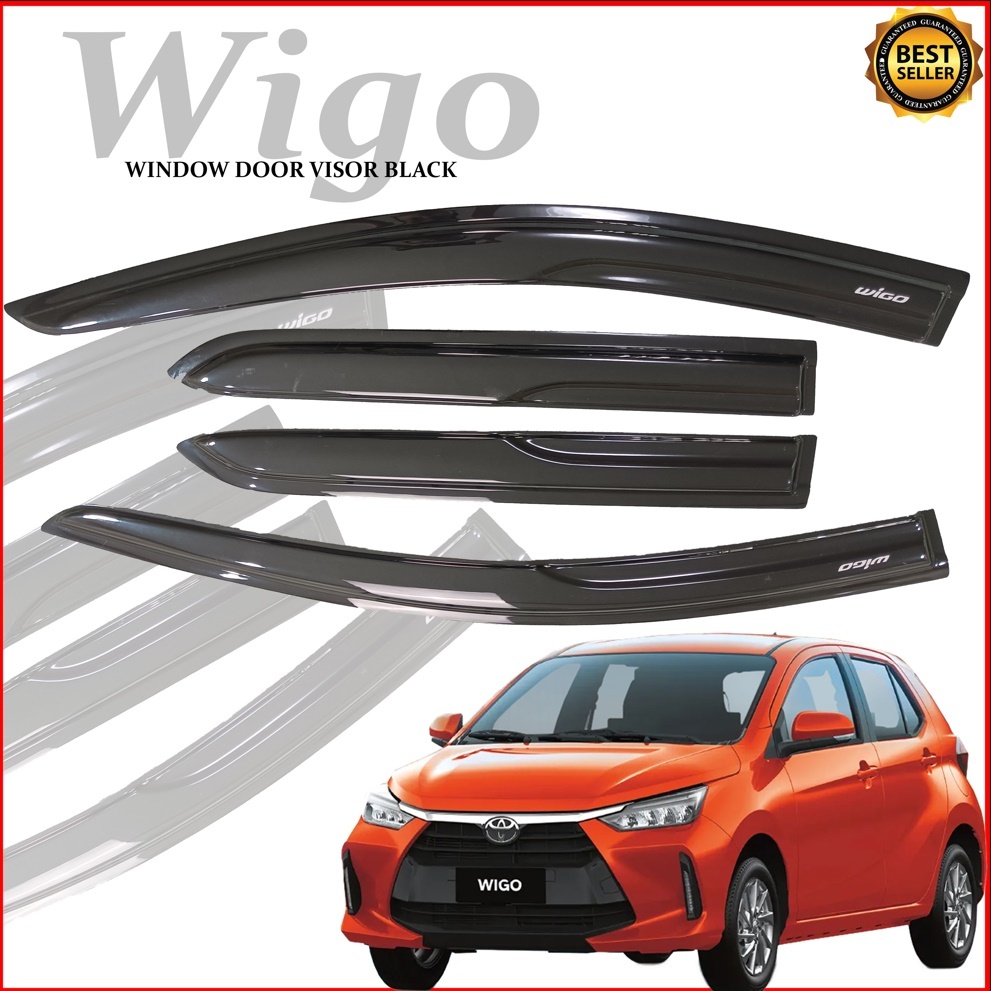 2024 2025 Toyota Wigo Rain Visor Black, window visor, Rain guard, Rain ...