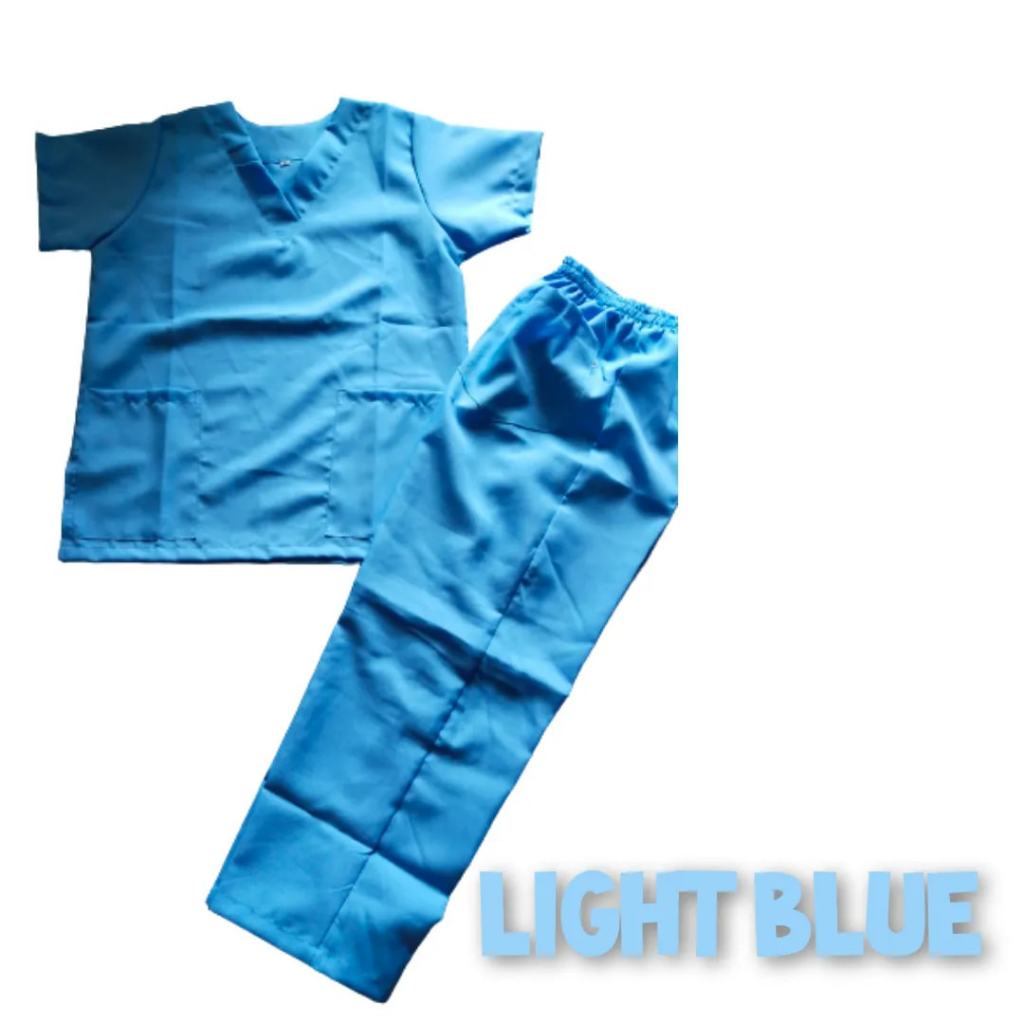 SKY BLUE SCRUBSUIT UNIFORM// UNISEX SCRUBSUIT SET// KATRINA FABRIC ...