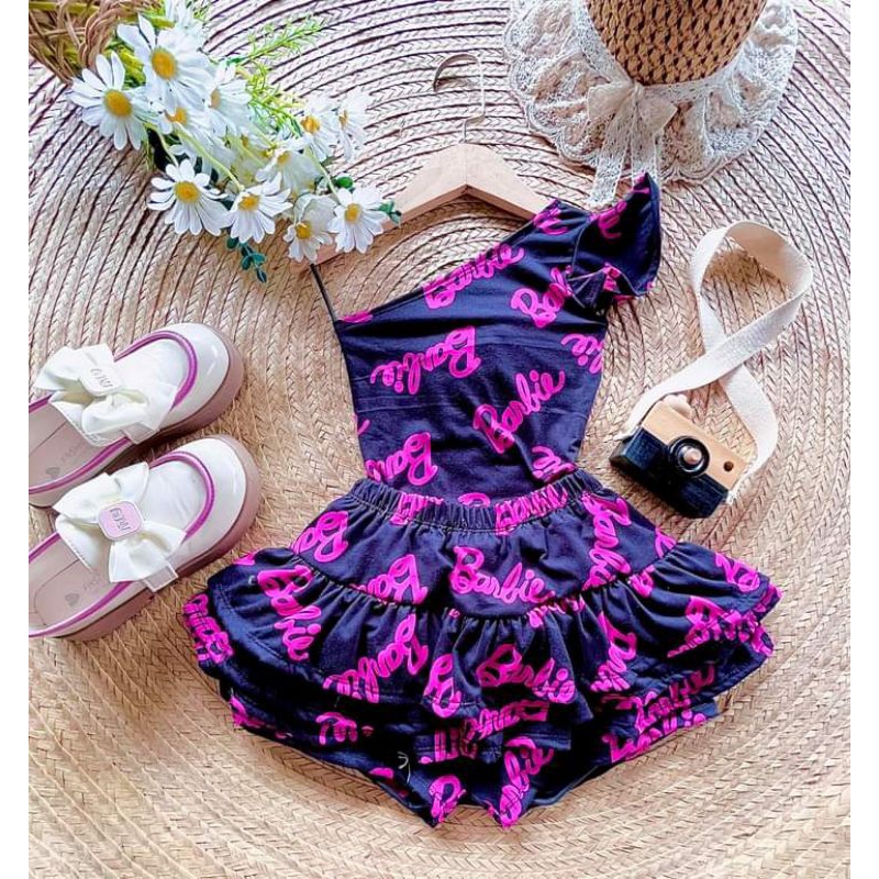 Lexi Barbie One Sided Sexy Top and Ruffles Skirt Set for Kids Girls ...