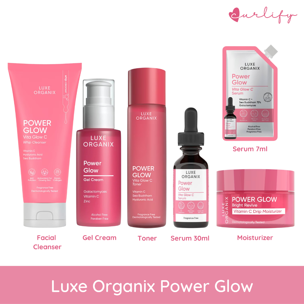 Luxe Organix Power Glow Vita Glow C Cleanser Toner Serum Moisturizer ...