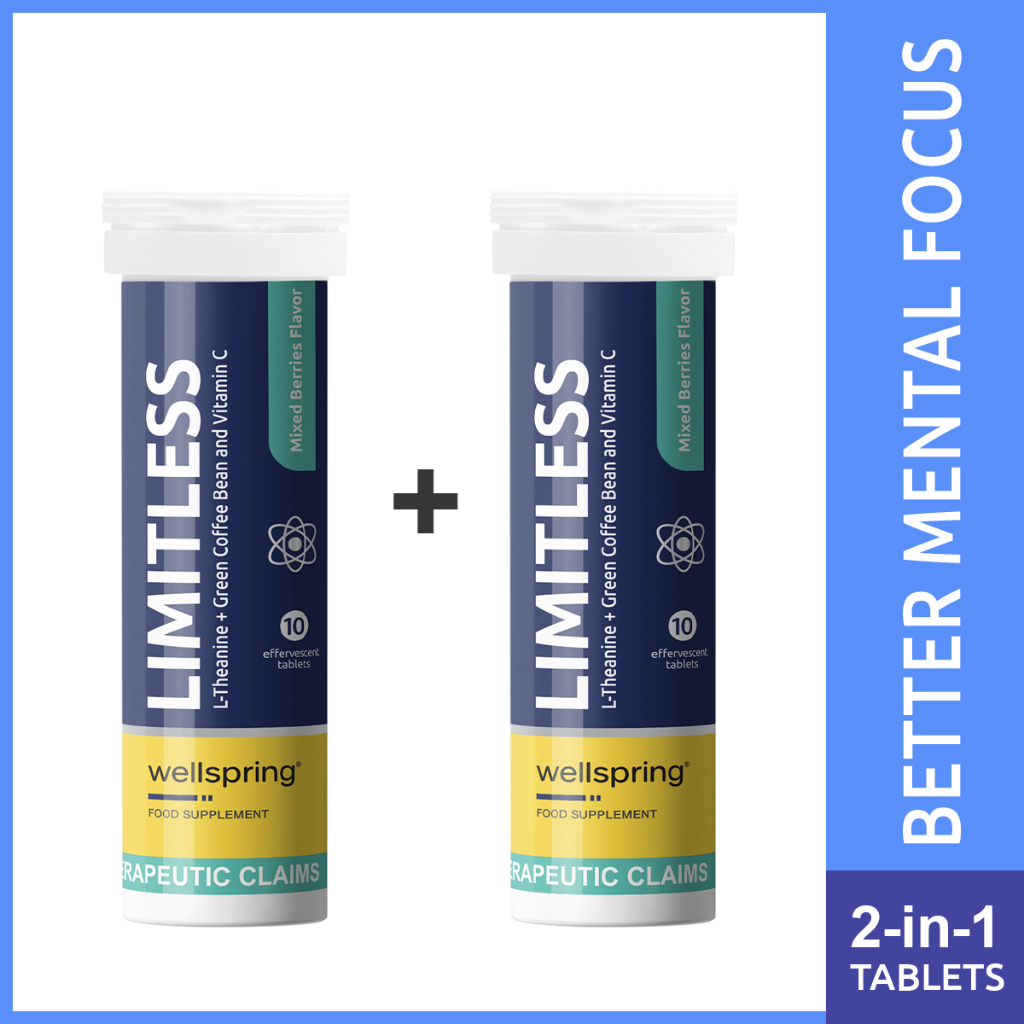 2in1 Promo Pack Limitless Best Brain Booster Vitamin for Focus Memory Clarity and Energy ...