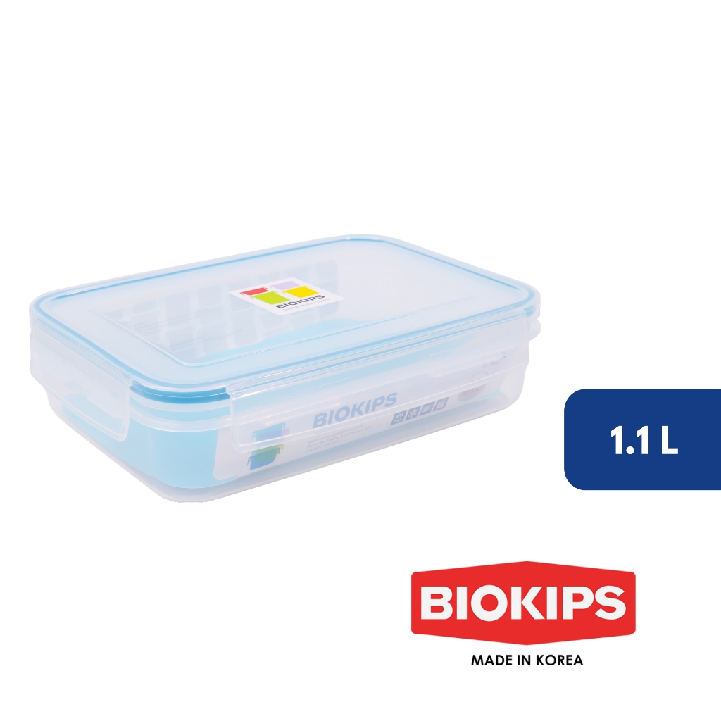 Biokips Rectangular Food Storage Container 1.1 L Airtight and Leak ...