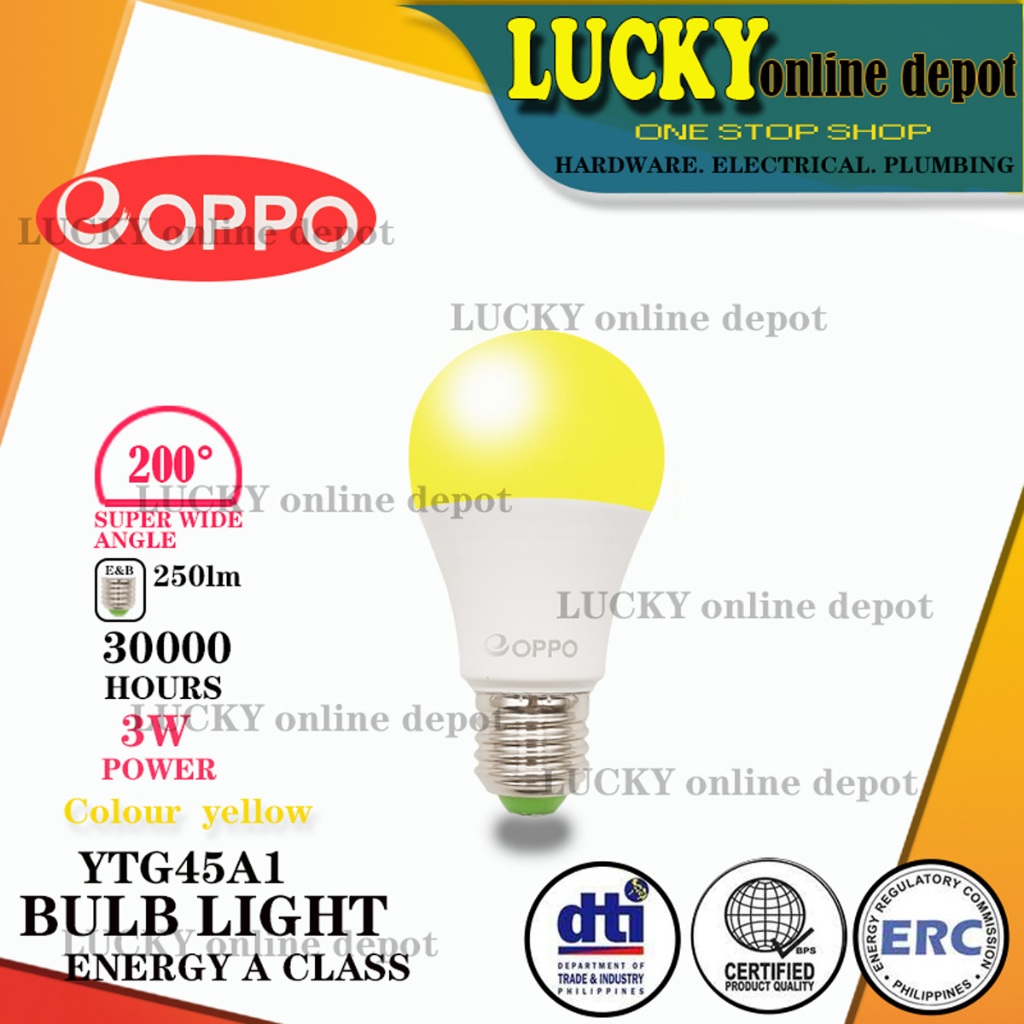 EOPPO YTG45A1 A CLASS YELLOW LED BULB LIGHT 3W | Shopee Philippines