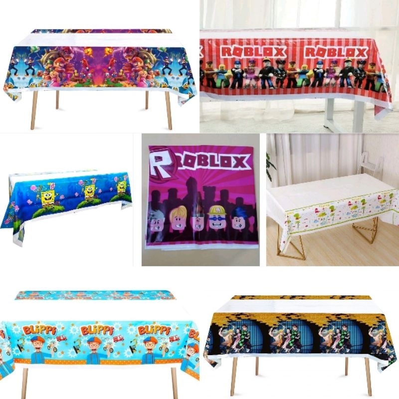 Dinosaur Plastic Table Cover Character Roblox Spongebob Blippi Super ...
