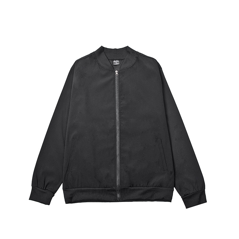 Men and women bomber jackets casual jacket simple solid color casual ...