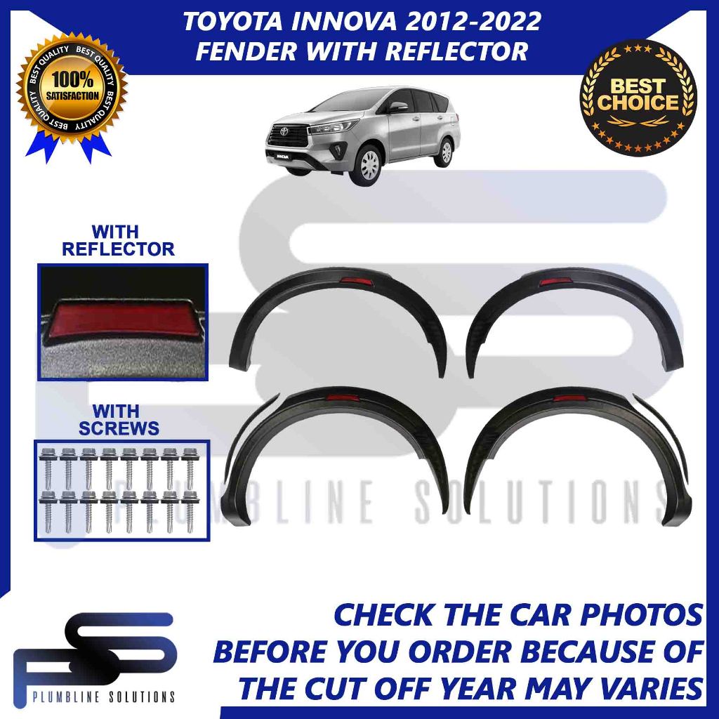 Fender Flares for Toyota Innova 2016 - 2020 Year Model OEM Slim Type ...