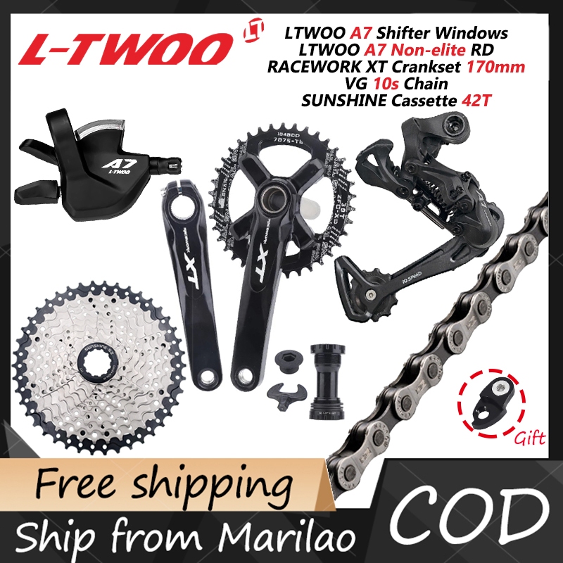 LTWOO A7 Elite 1X10S MTB Groupset Shifter RD SUNSHINE Cassette VG Chain Racework Crankset Shopee Philippines