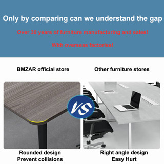 Conference Table 160/180/200CM Steel Wooden Computer Table Study Table ...