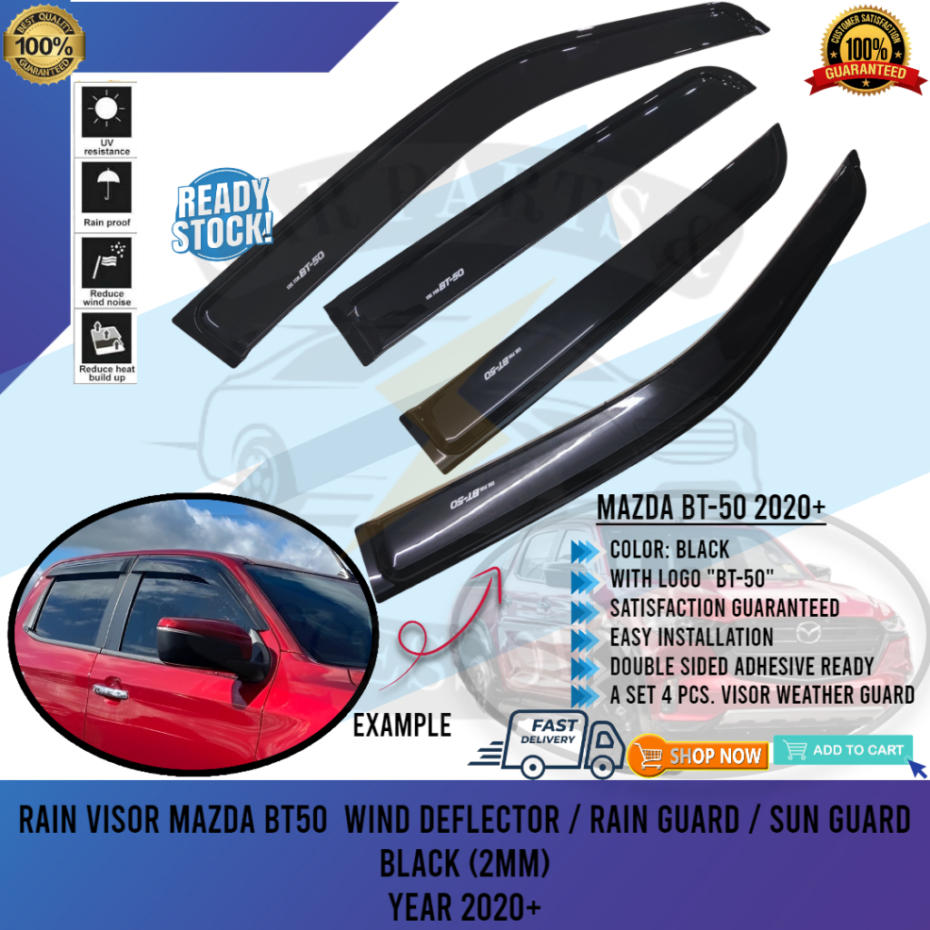CPA MAZDA BT50 2020 2021 2022 2023 RAIN VISOR / WINDOW VISOR DEFLECTOR ...