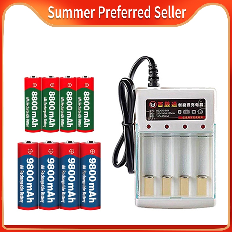 Rechargeable Battery 1.5V AA AAA 9800mAh 8800mAh Alkaline Technology ...