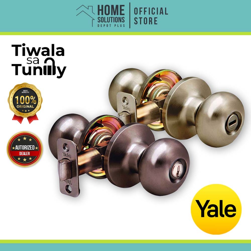 YALE ENTRANCE LOCKSET W/ KEYS VCA5127 US5 - Blister/YALE BATHROOM ...