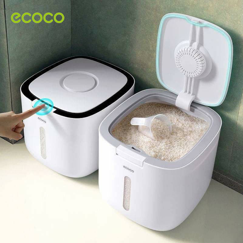 Ecoco Rice Dispenser 5Kg 10Kg with Measuring Cup Rice Storage Container ...