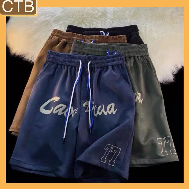 Korean aesthetic shorts for men cotton casual black shorts loose ...