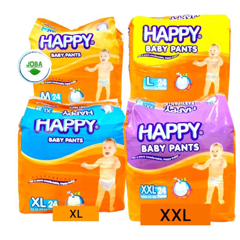 HAPPY PANTS 24PCS (M,L,XL,XXL) | Shopee Philippines