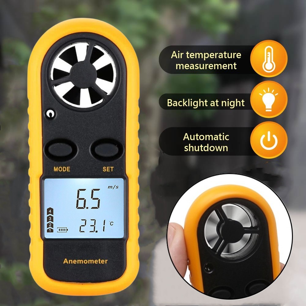 【LOCAL】Digital Anemometer Wind Speed Gauge Meter LCD Handheld Airflow ...