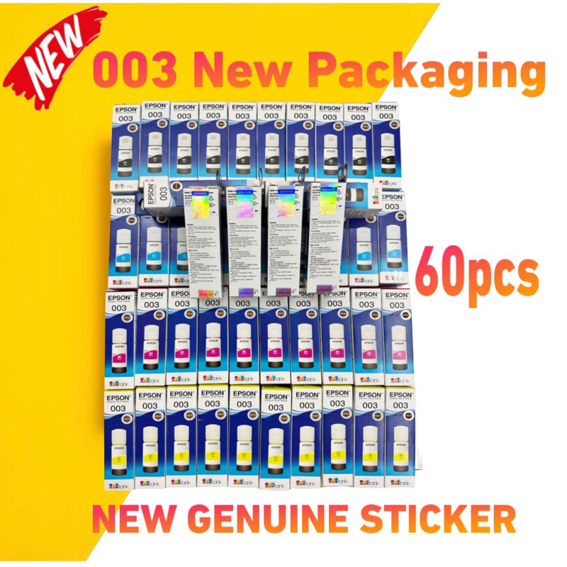 003 New Packaging 60pcs for L1110, L1310, L3101, L3110, L3150, L5190 | Shopee Philippines