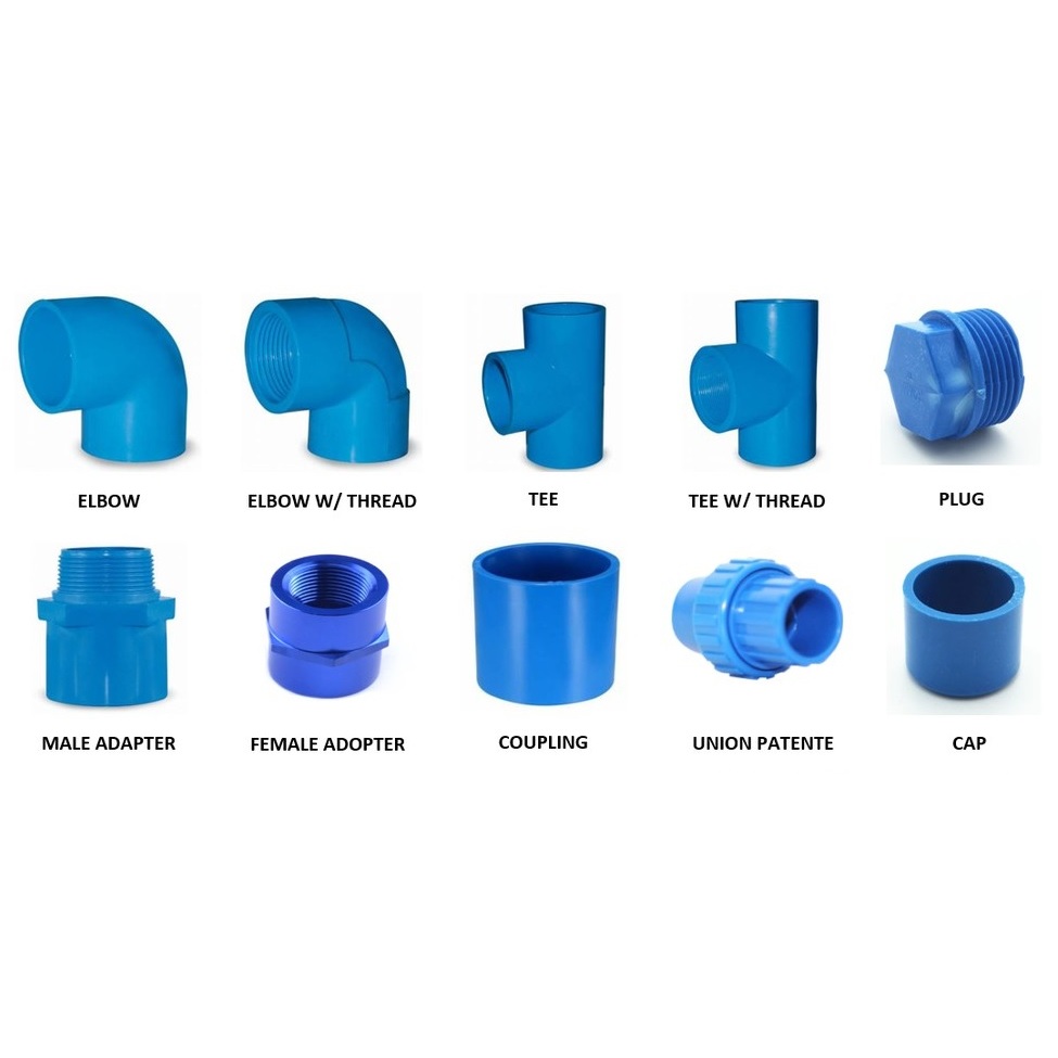 PVC BLUE FITTINGS SIZES 1 1/4" | 1 1/2" | 2" | COMPATIBLE TO ALL BRAND ...
