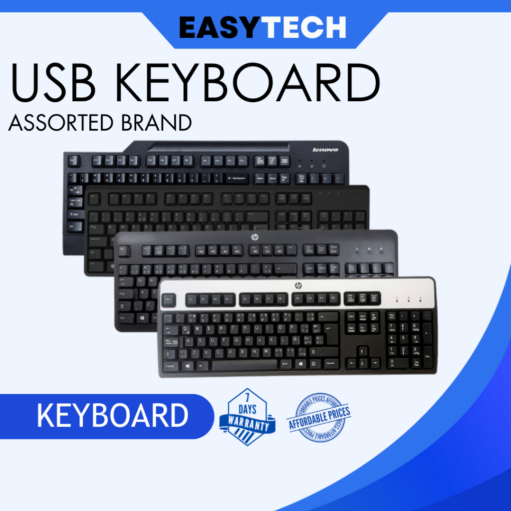 EASYTECH | Original USB Heavy Duty Assorted Brand Keyboard (Secondhand ...
