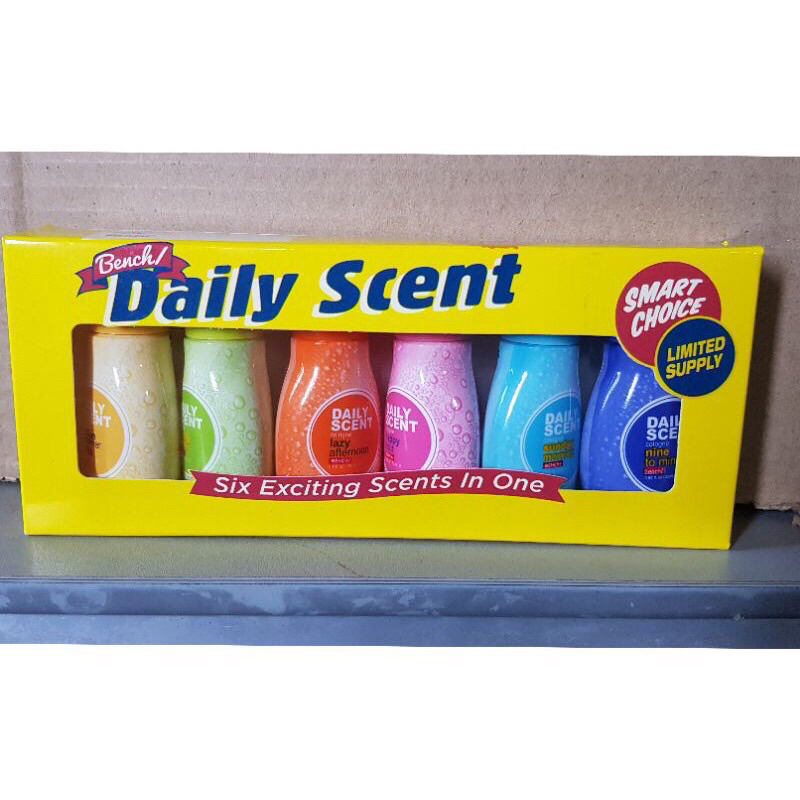 6 X BENCH/ DAILY SCENT 6-in-1 Trial Pack Cologne 25 ML | Shopee Philippines